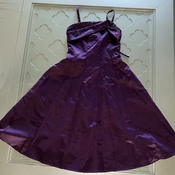 Biscotti | Dresses | Biscotti Sequined Purple Satin Dress Girls Size 7 ...